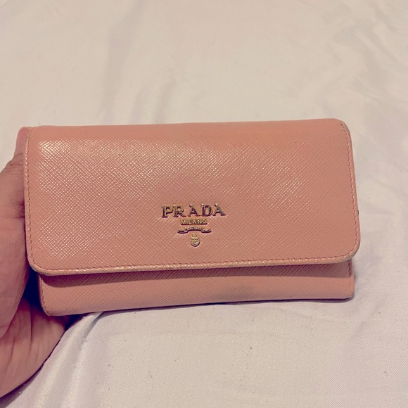 Prada | Bags | Rare Pale Pink Prada Wallet | Poshmark